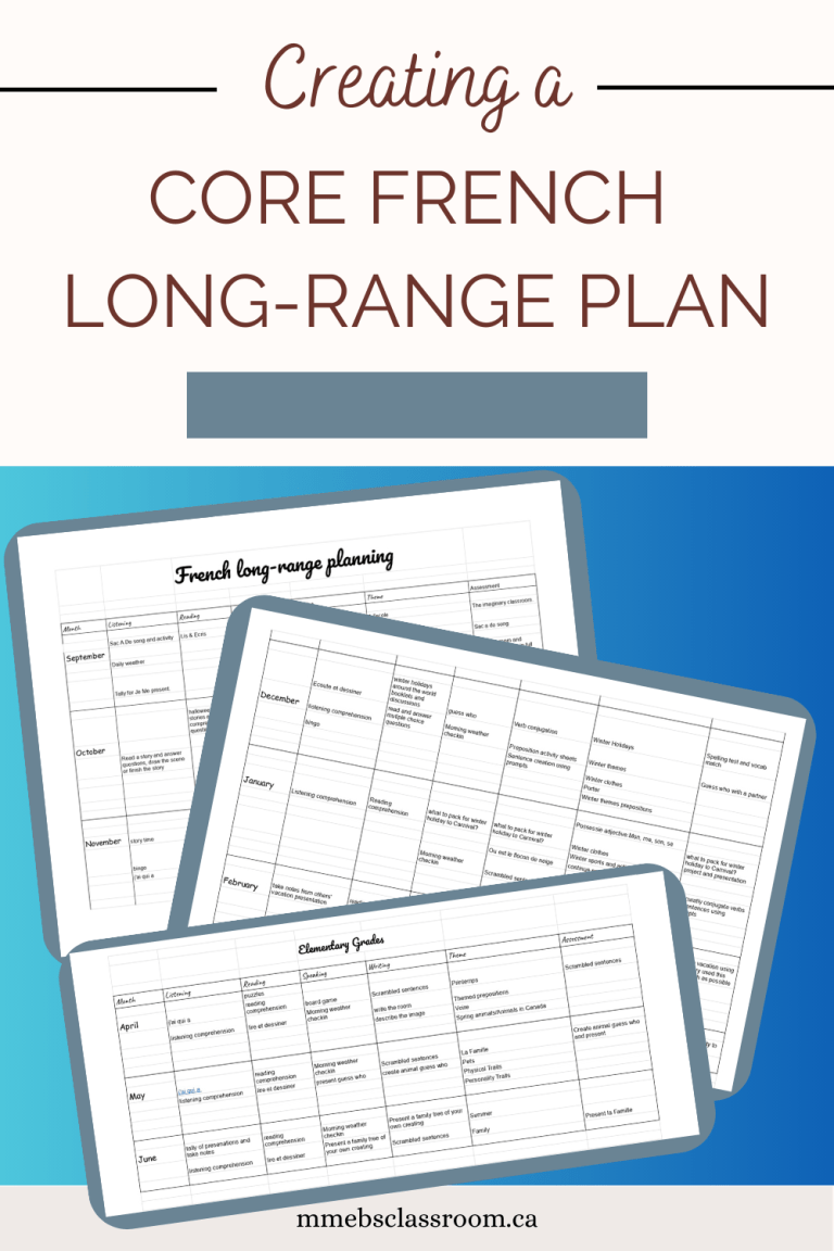 Core French Long-Range Planning – Mme B's Classroom