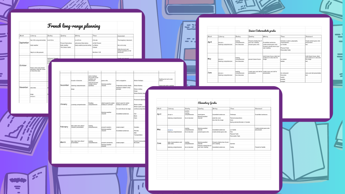 Core French Long-Range Planning – Mme B's Classroom