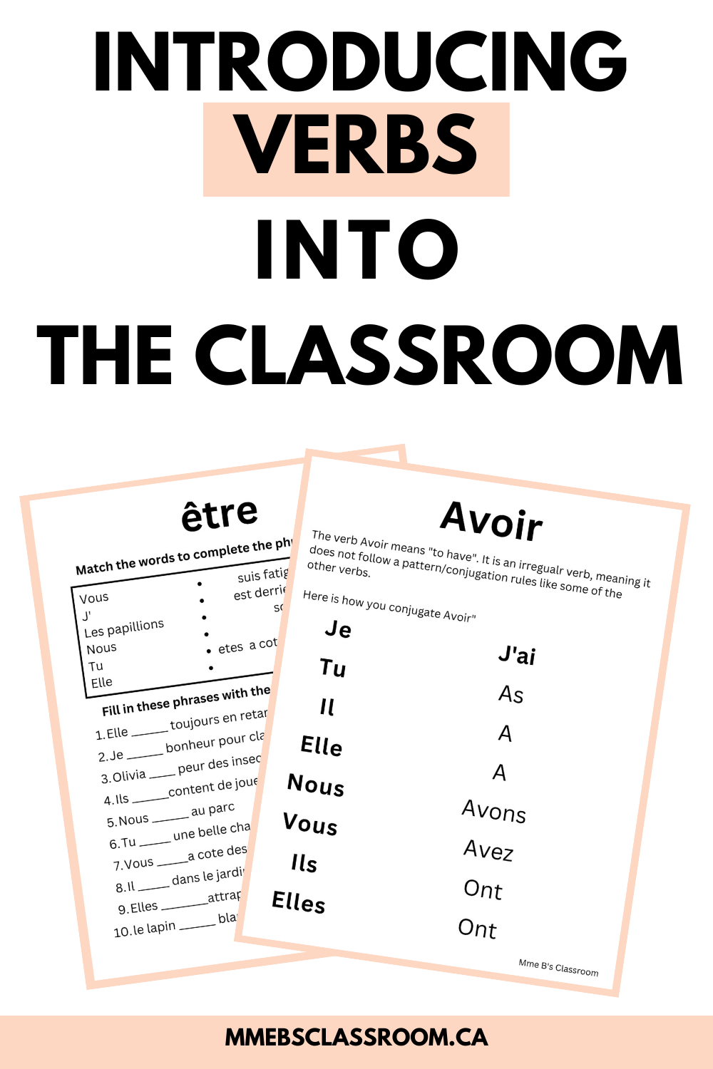 Introducing verbs into the classroom – Mme B's Classroom