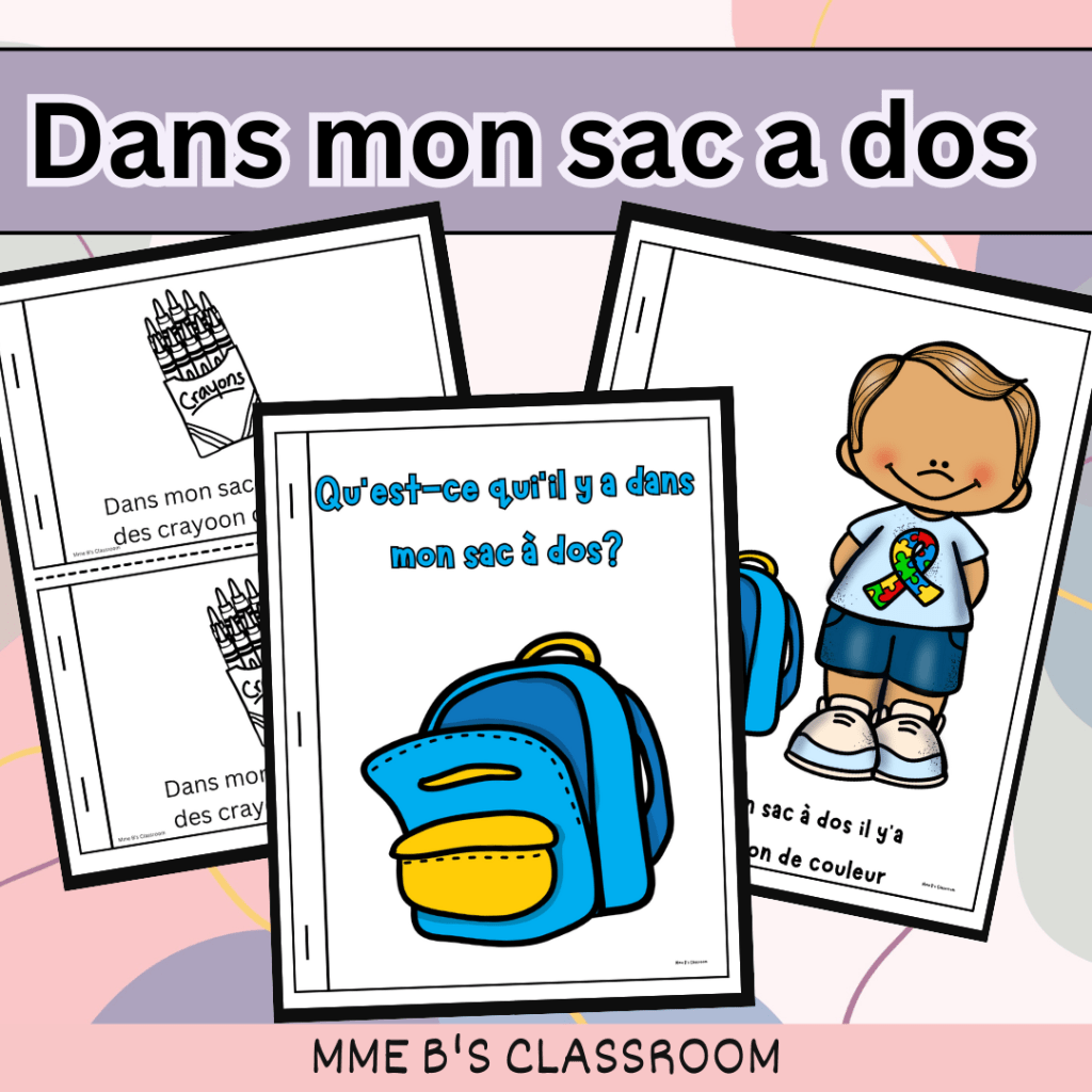 à l’école Final Project suggestions – Mme B's Classroom